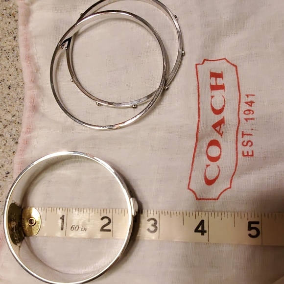 Coach | Jewelry | Authentic Coach 3 Piece Silver Bracelet Set | Poshmark
